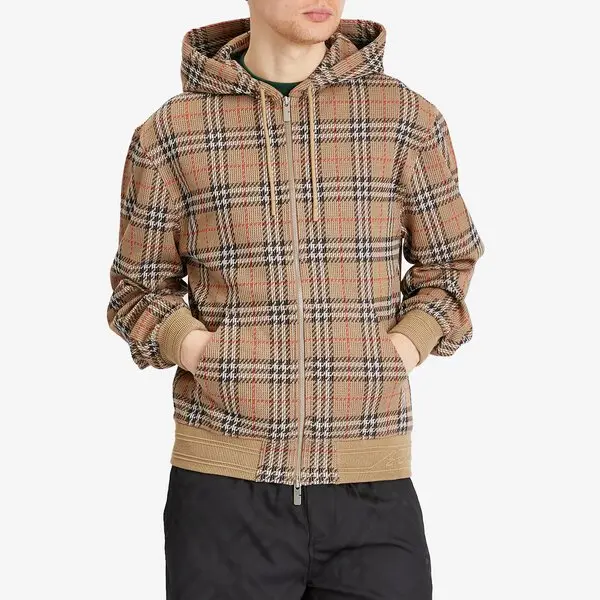 Burberry Check Zip Hoodie In Nut Ip Check - 70% Off | Editorialist